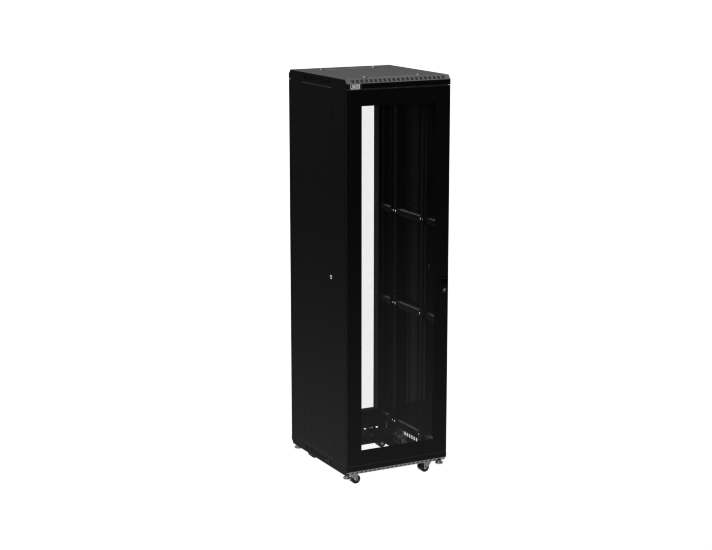 45U LINIER® Server Cabinet - Glass/Glass Doors - 24" Depth - Kendall Howard